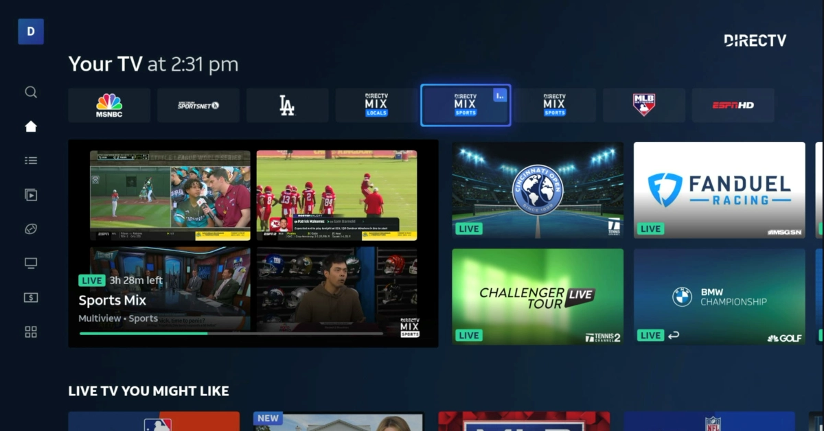 DirecTV launches multiview channels on streaming platform
